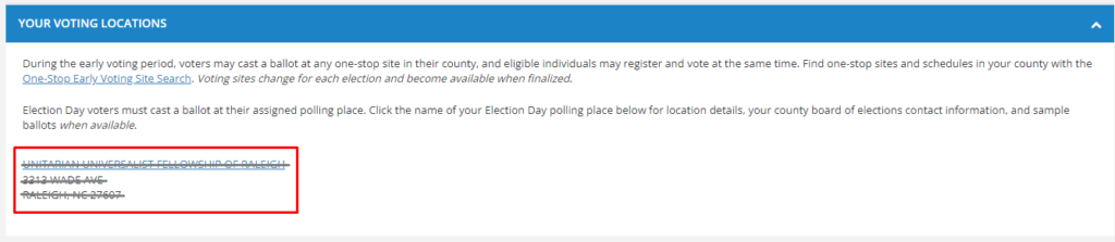 Find Your Election Day Precinct | NC Voter